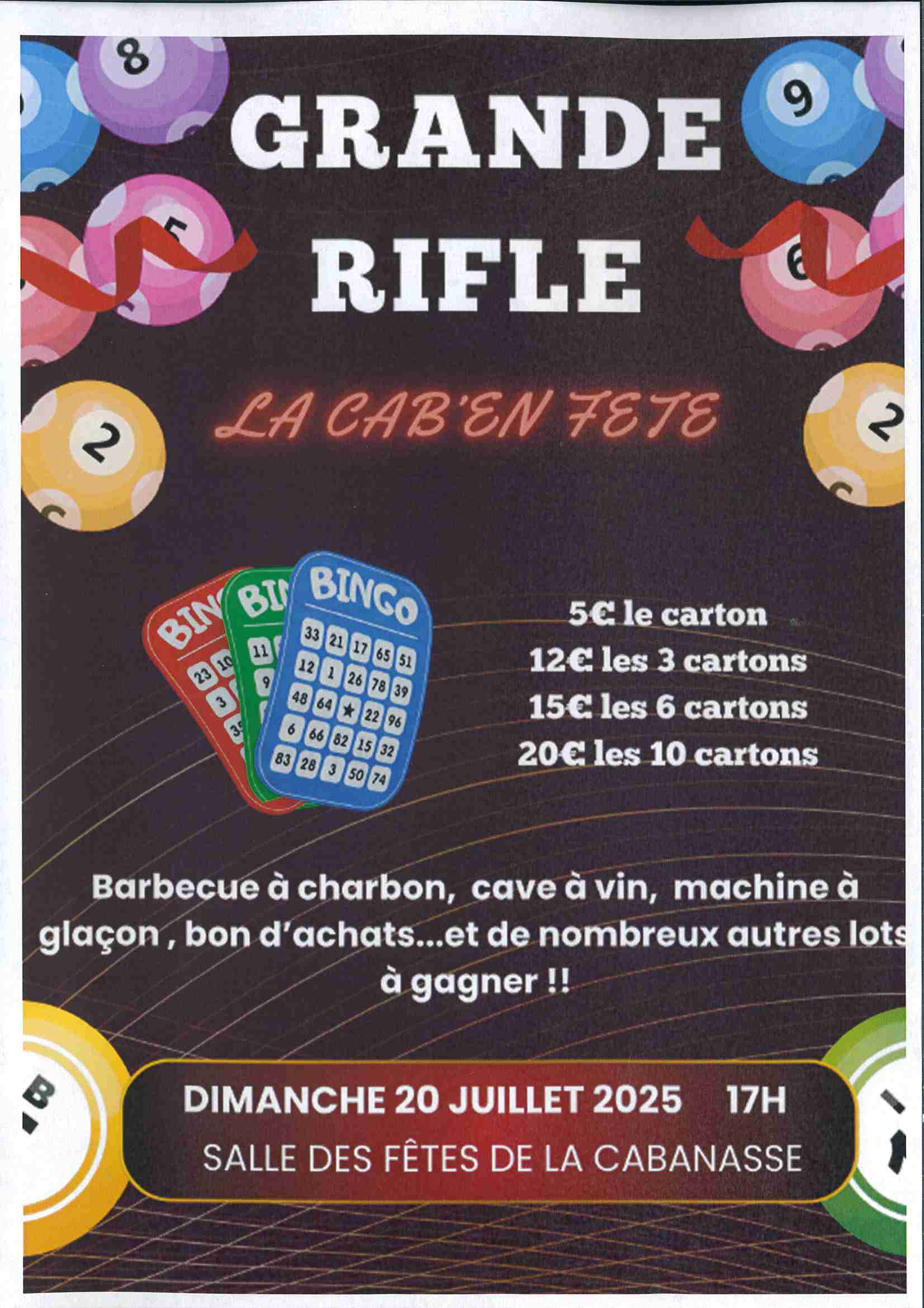GRANDE RIFLE DIMANCHE 20 JUILLET 2025 A 17H - Mairie La Cabanasse